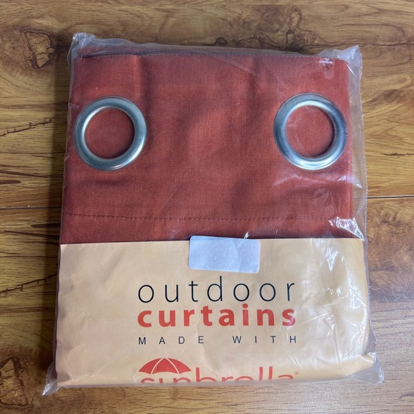 Sunbrella | Accents | Sunbrella Outdoor Curtain Panel 5x84 Rust Grommet ...